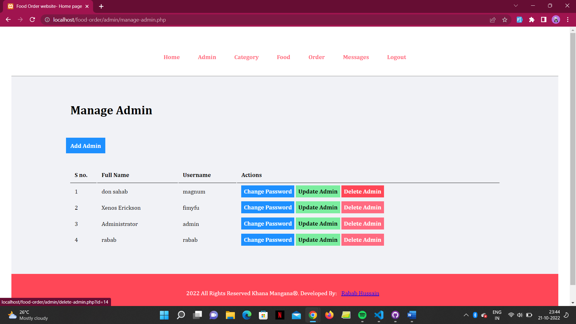 GitHub - RababHussain/Khana_Mangana