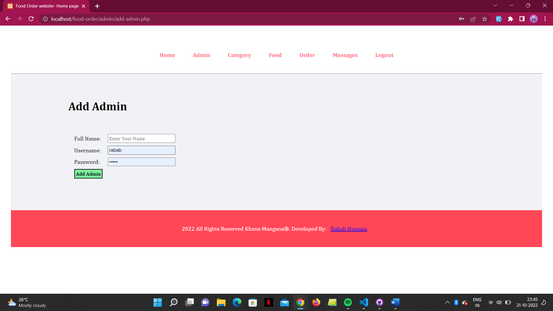 GitHub - RababHussain/Khana_Mangana