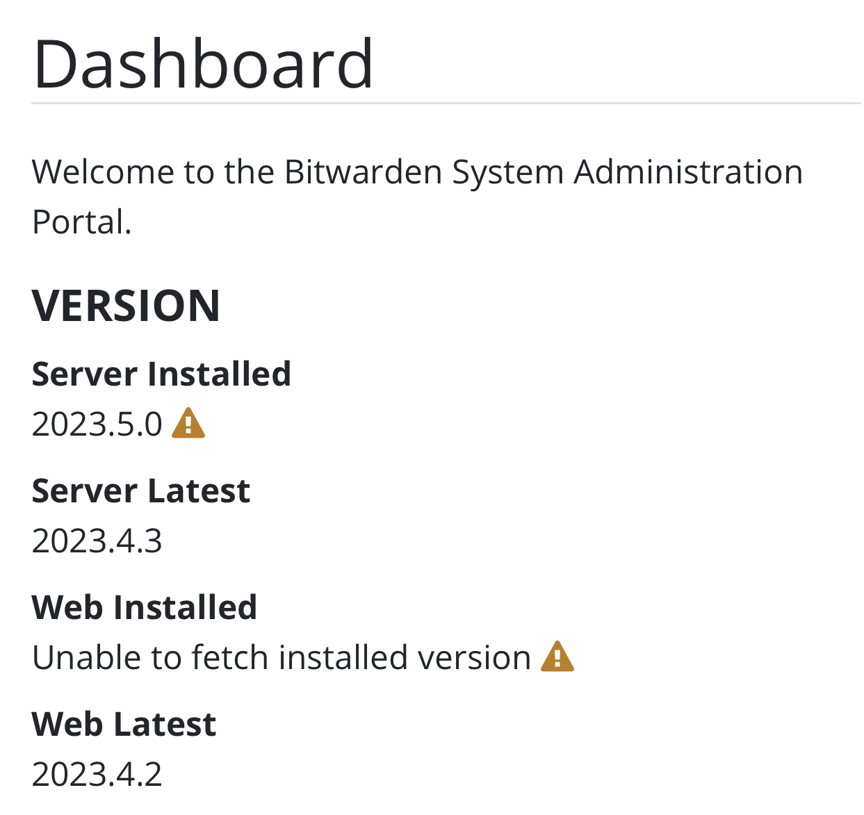 Server And Web Server Version Mismatched · Issue 2986 · Bitwardenserver · Github