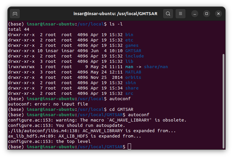 [Help]: AUTOCONF is not working during installation of GMTSAR · Issue ...