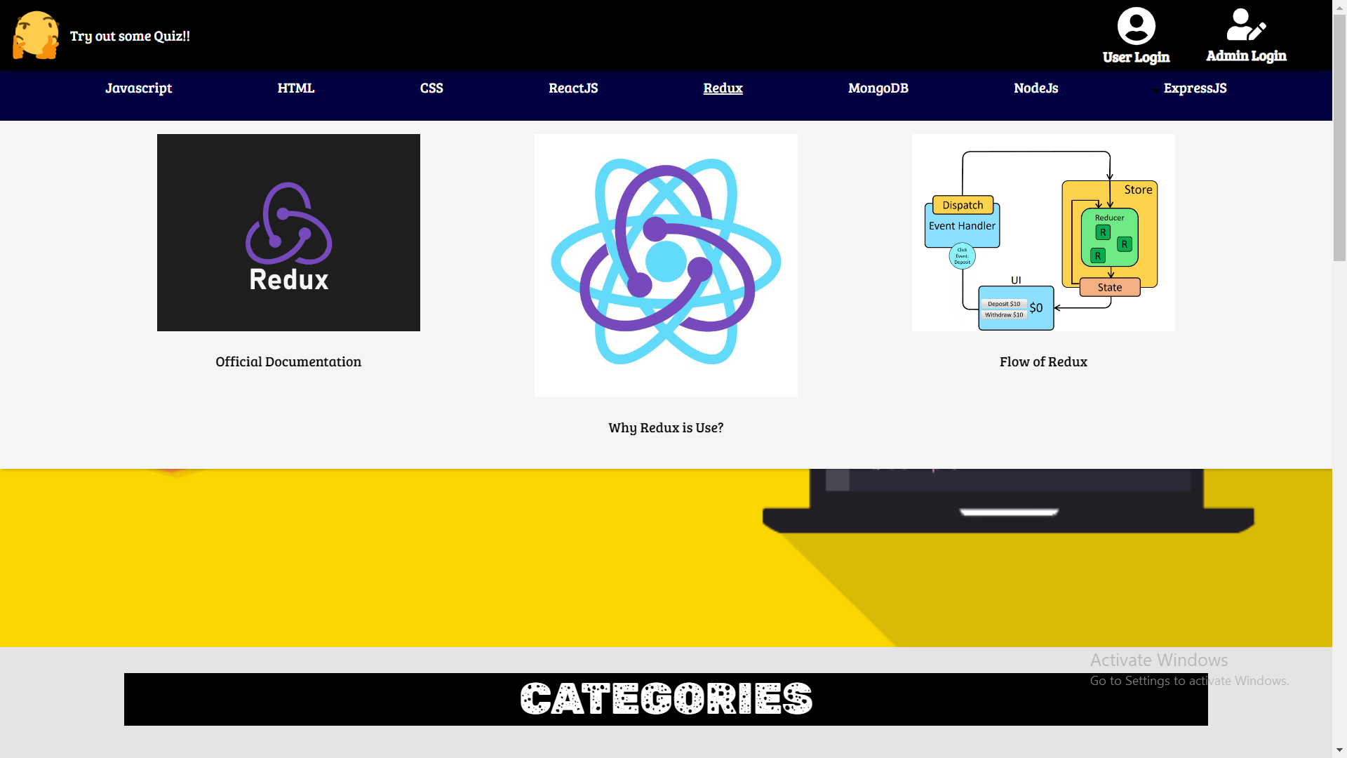 GitHub - SumanVastrakar/MyQuizApp: Quiz App is an online website built from scratch on my own ...