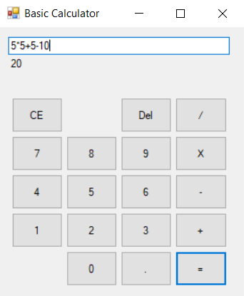 GitHub - FrankGoldberg/BasicCalculator: Simple calculator