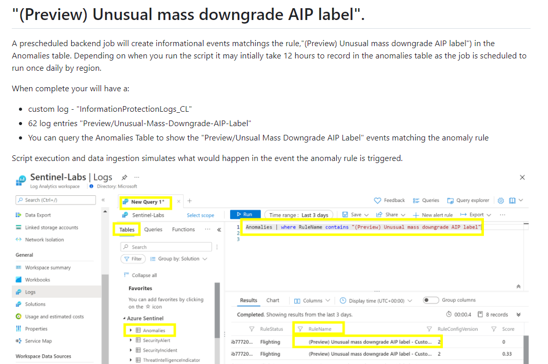 Unusual-Mass-Downgrade-AIP-Label simulation does not work · Issue #8395 · Azure/Azure-Sentinel ...