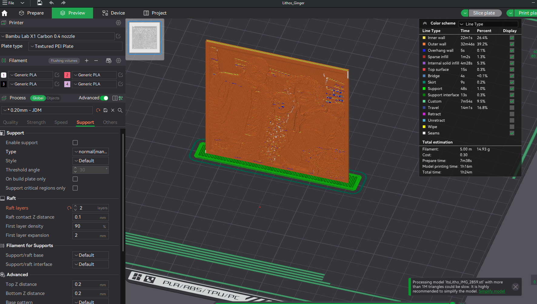 A fatal error occurred: "Access violation" when slicing lithophanes if you have a raft · Issue ...