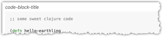 Asciidoc code block titles look like regular text · Issue #323 · cljdoc/cljdoc · GitHub
