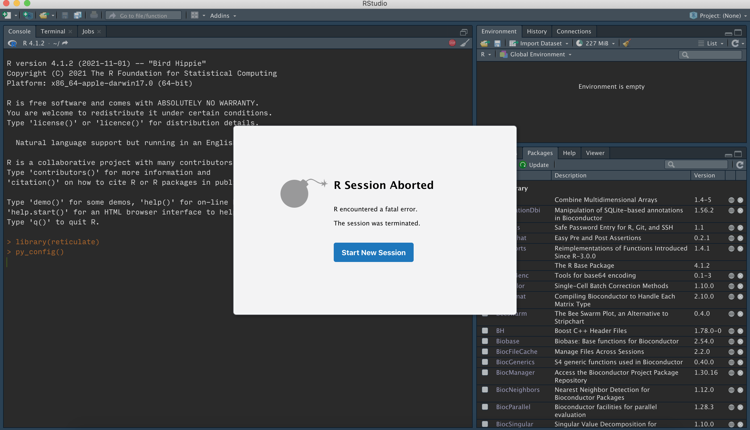 R Session Aborts When Using Conda Base Environment Issue 1151 r-session-aborts-when-using-conda-base-environment-issue-1151