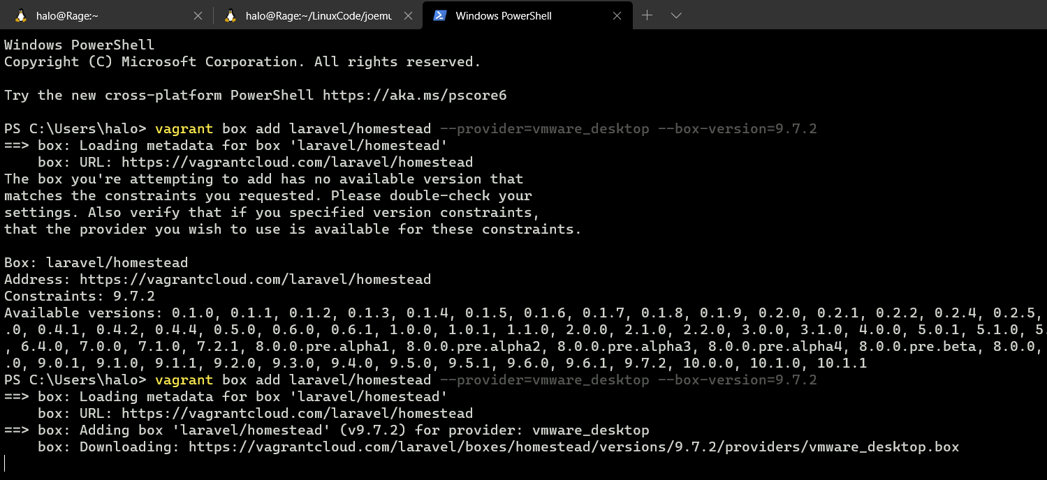 Trying to install laravel/homestead vagrant box · Issue #1583 · laravel/homestead · GitHub