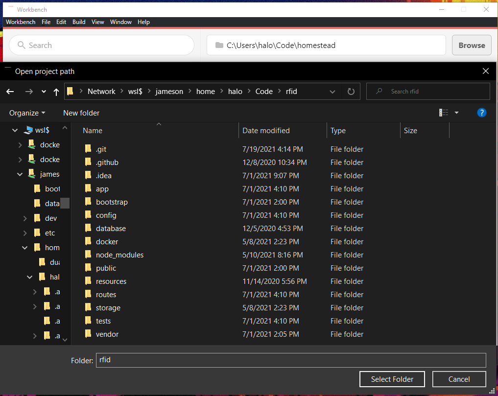 WSL path to project recognised but won't run check - "Failed to find artisan" · Issue #23 ...