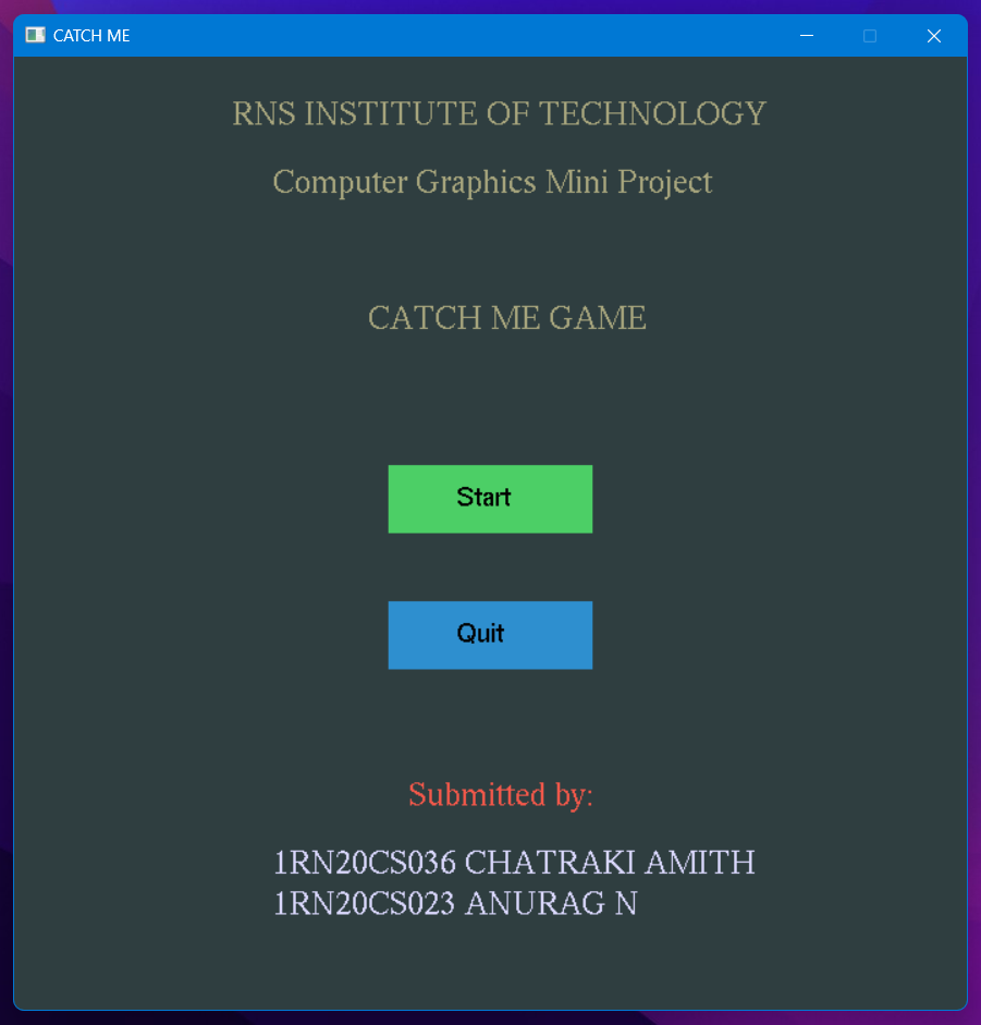 GitHub - AmithChatriki/CG-CatchMe-Game: Catch Me Game, impplemented using openGL, glut
