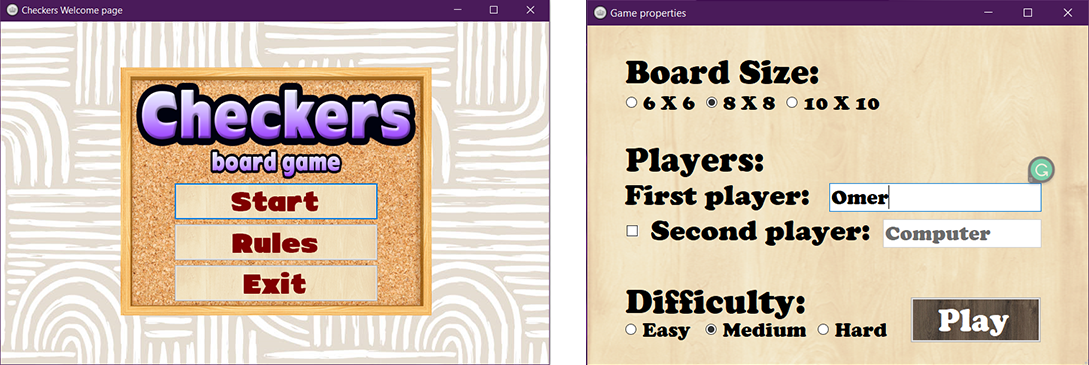 GitHub - OmerCS8/Checkers-With-AI: English checkers with PVP and PVC ...