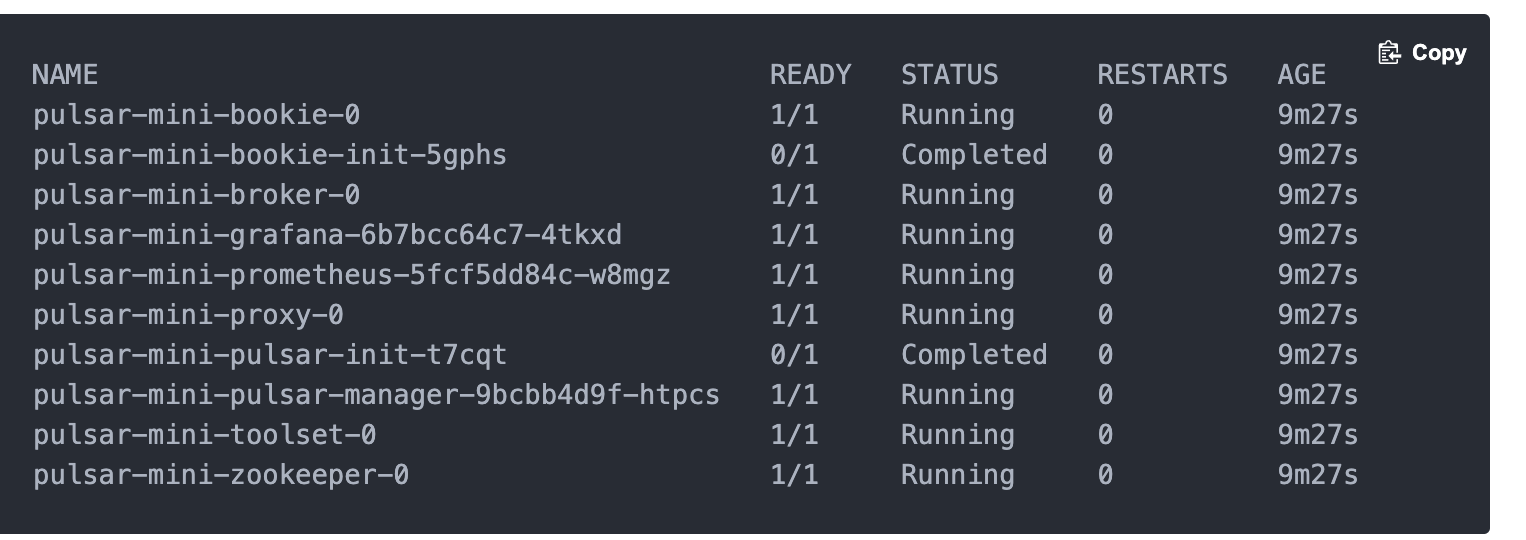 Pulsar minikube installation pods fail · Issue #167 · apache/pulsar-helm-chart · GitHub