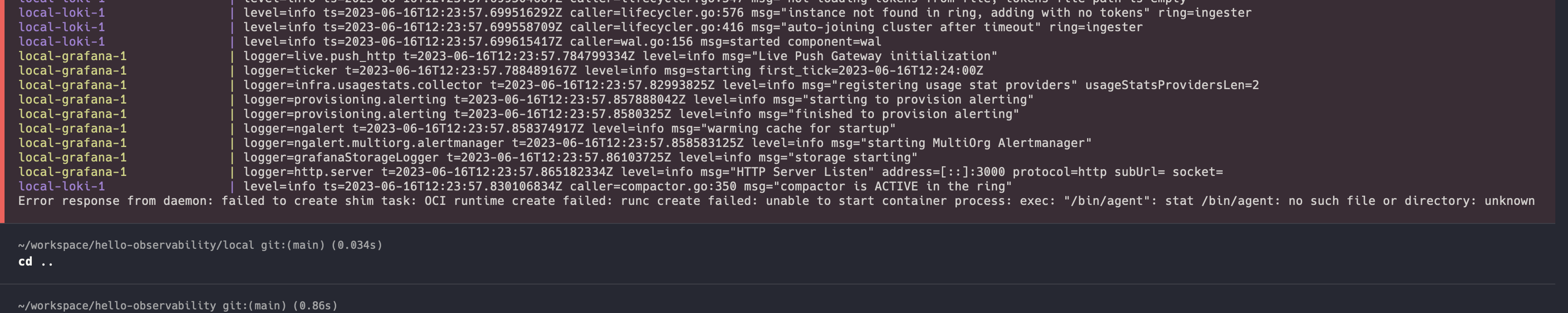 Grafana agent fail to run after start docker-compose.yaml · Issue #7 · adamquan/hello ...