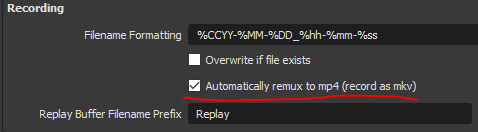 "Automatically remux to MP4" doesn't work for replay buffer · Issue #4998 · obsproject/obs ...