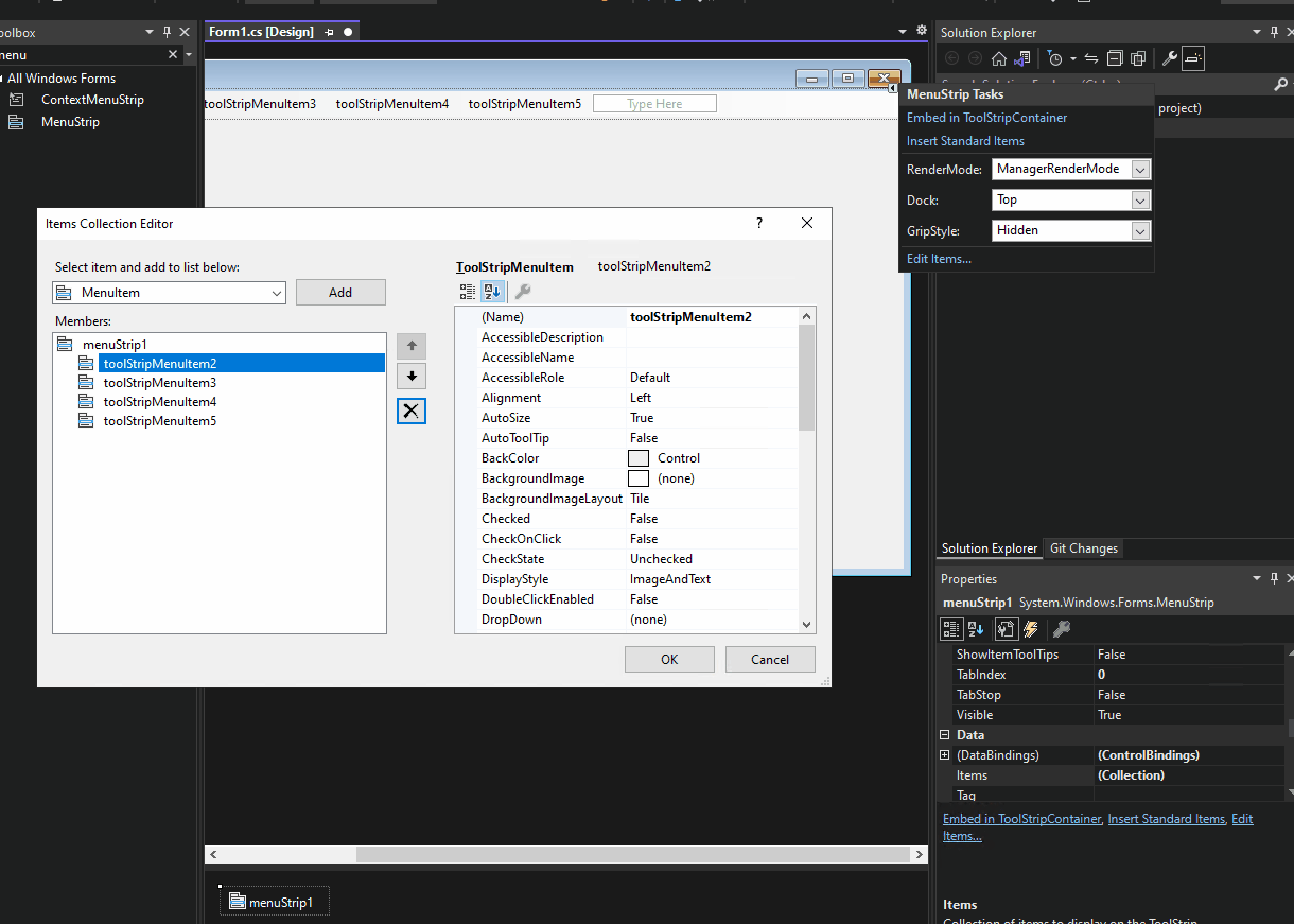 Cannot Rename Toolstripmenuitem In Items Collection Editor · Issue 3342 · Dotnetwinforms · Github