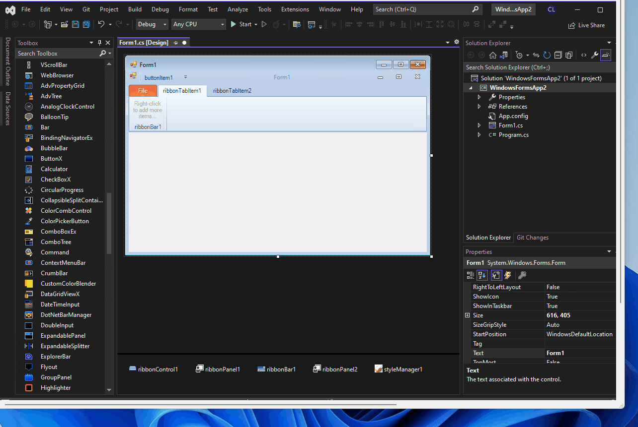Visual Studio 17.5 and 17.5.1 issues with 3rd party Controls · Issue #8780 · dotnet/winforms ...