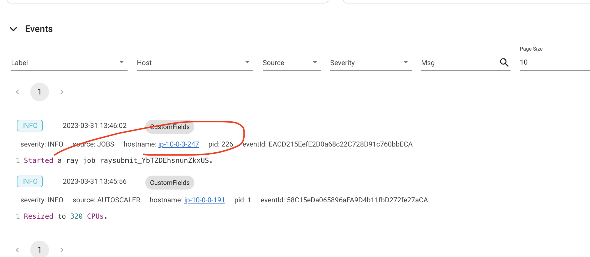 [Ray Dashboard] Node link in the event doesn't work · Issue #33977 · ray-project/ray · GitHub
