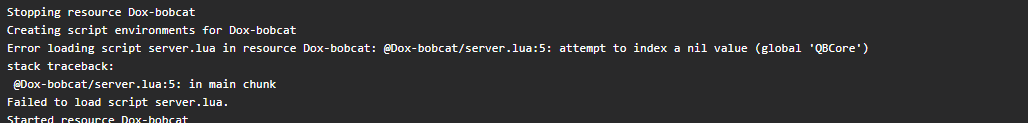 attempt to index a nil value · Issue #5 · Doxthehuman/QBCore-Bobcat-Heist · GitHub