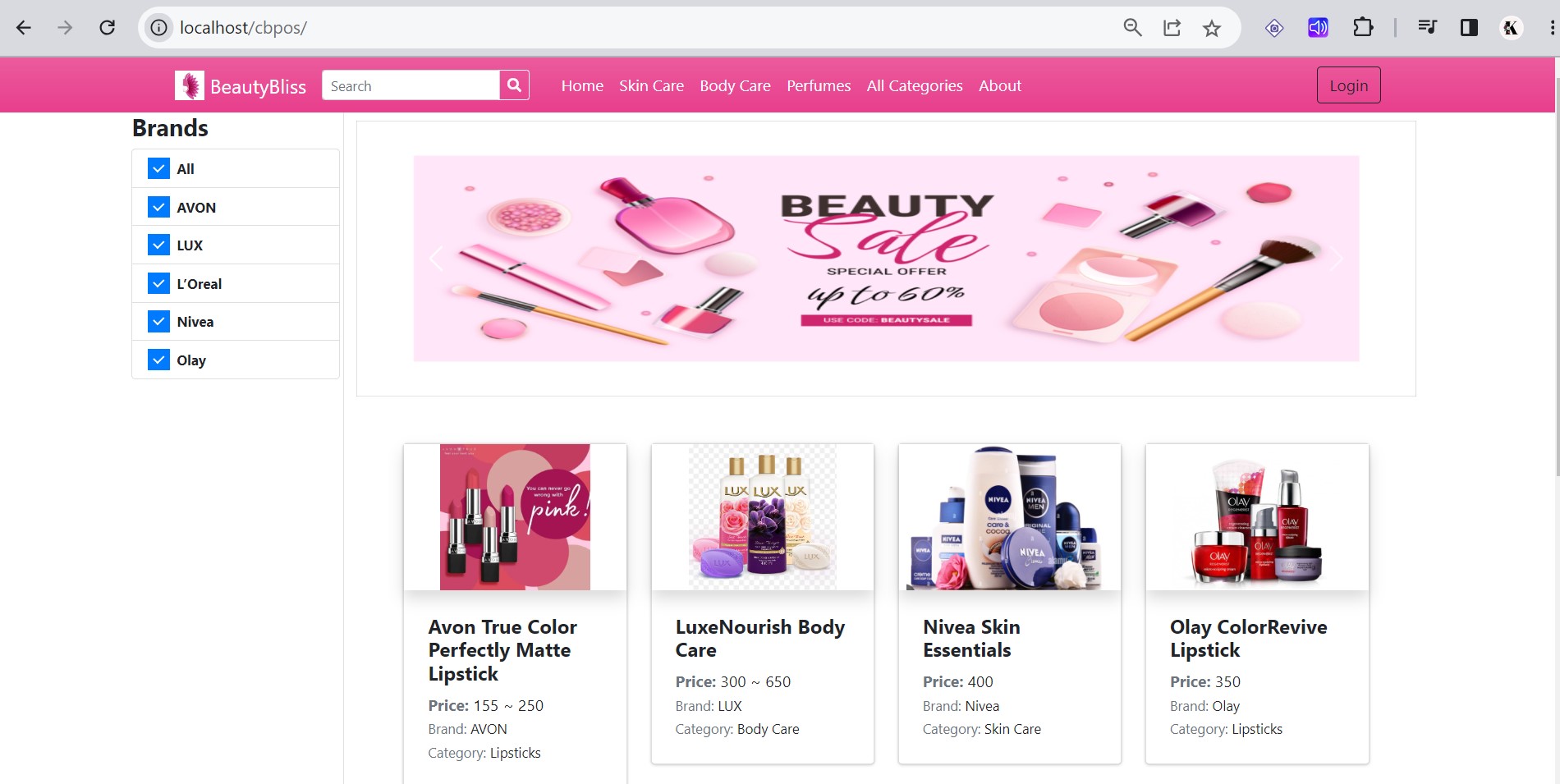 GitHub - rishika9020/BeautyBliss-Shopping_Website: DBMS Project based on Online shopping with ...