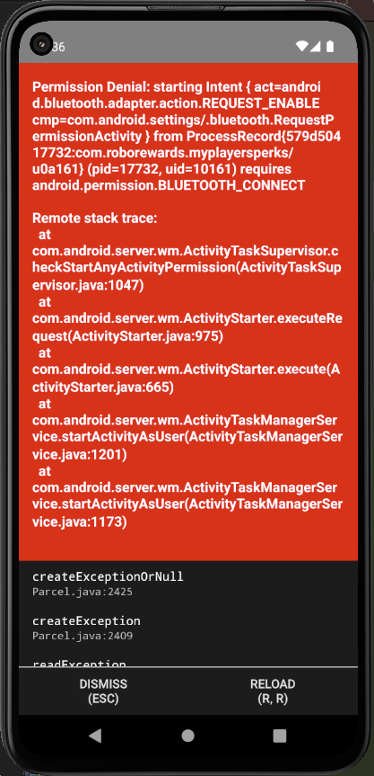 Permission is null issue in android 12 · Issue #37825 · facebook/react-native · GitHub