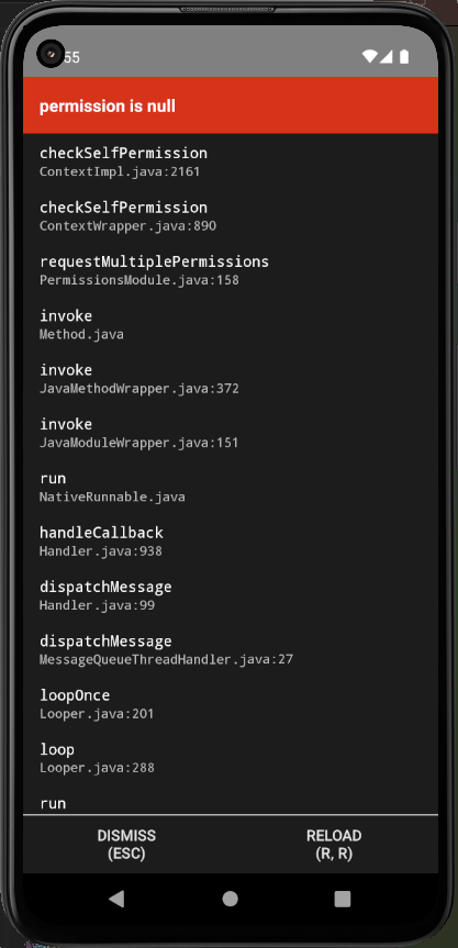 Permission is null issue in android 12 · Issue #37825 · facebook/react-native · GitHub