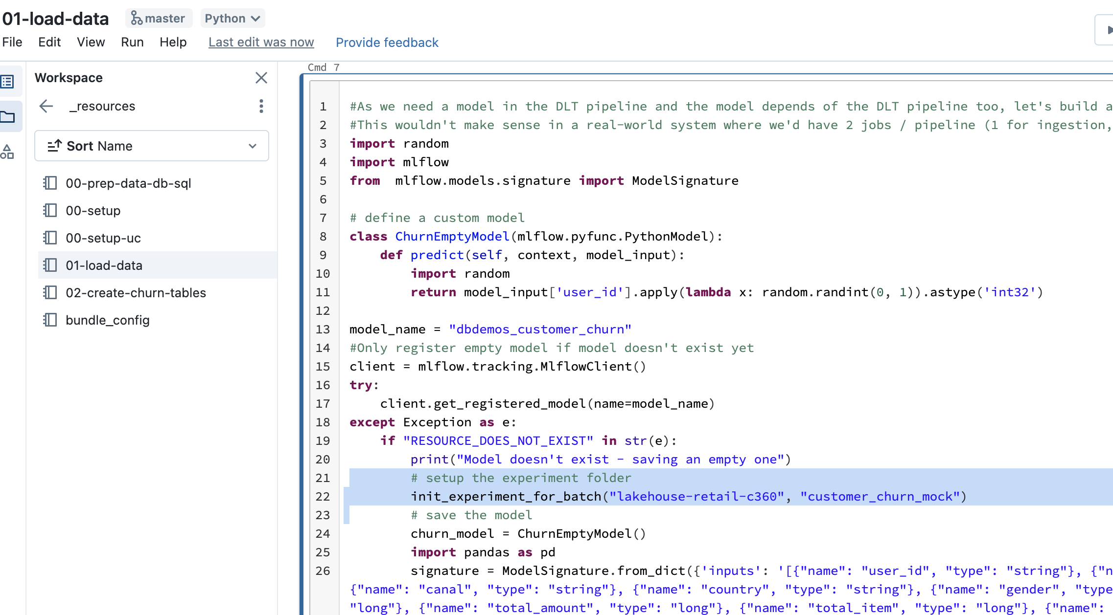 Dbdemos Lakehouse Churn Init Failed With Notebook Exception Com Databricks Workflowexception