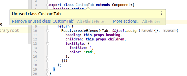 'Unused class' notification missing in VSCode · Issue #54530 ...