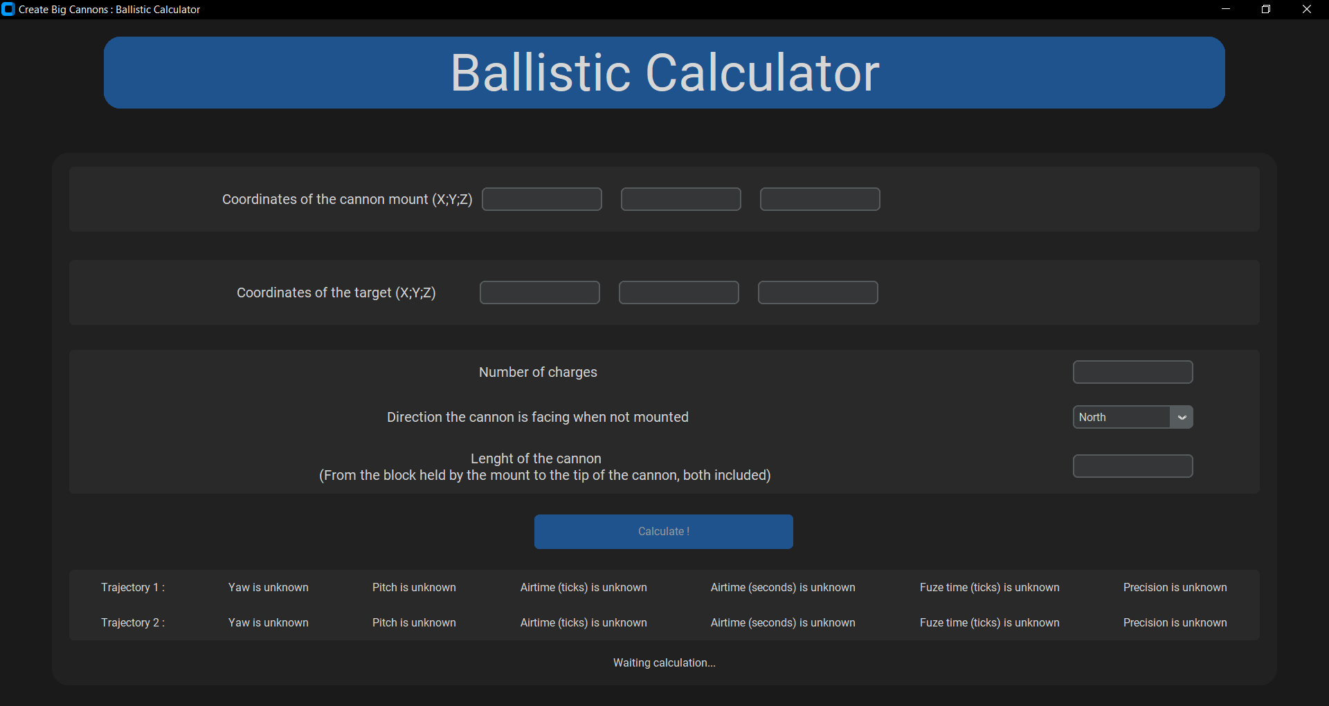 GitHub - Malex21/CreateBigCannons-BallisticCalculator: A python program ...