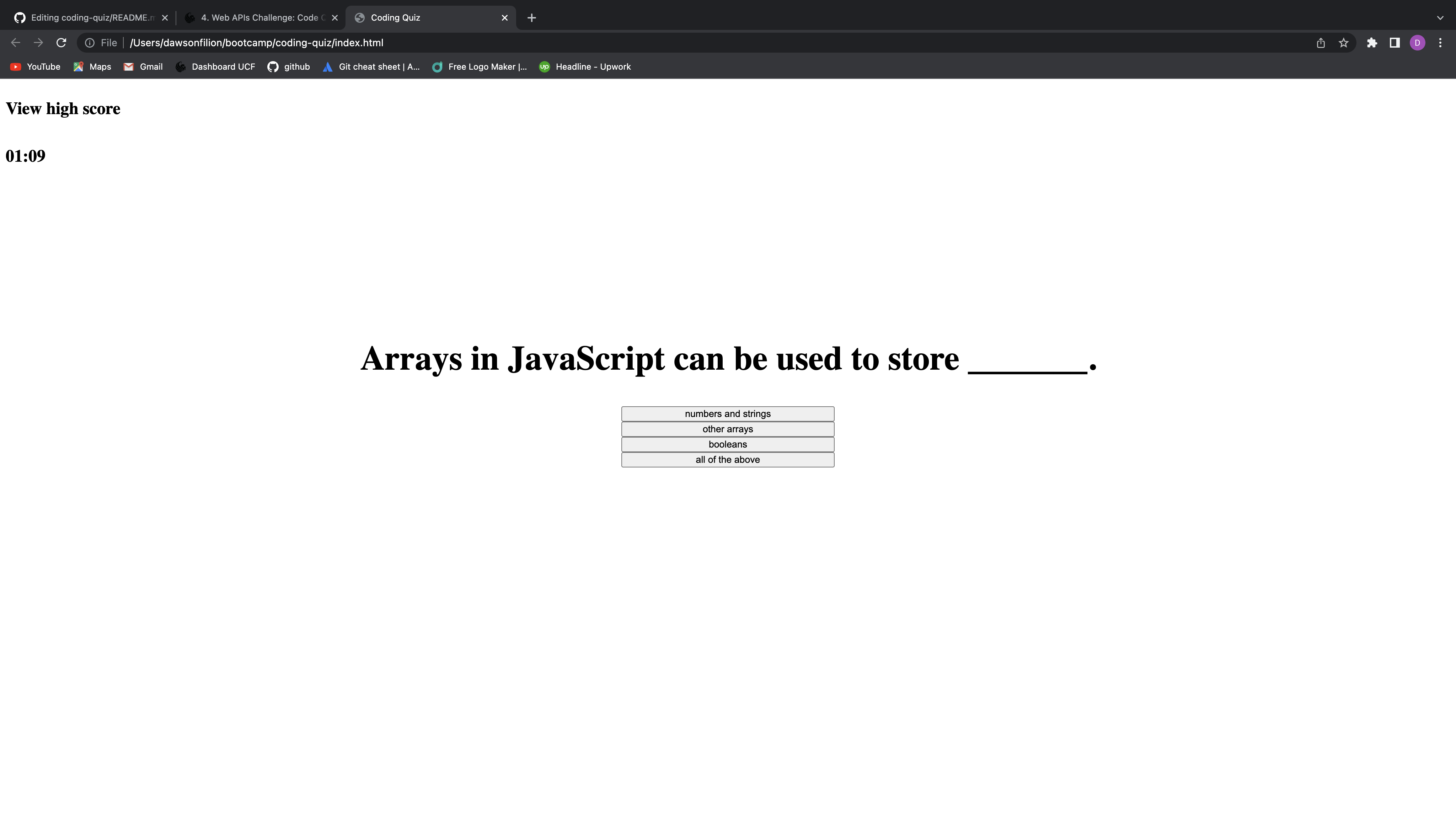 GitHub - Dawsonf18/coding-quiz