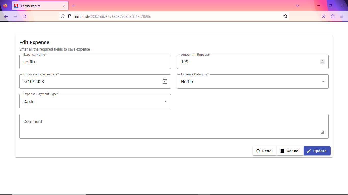Github Grraghav120expense Tracker Developed A Mean Stack Expense Tracker Application With 12 