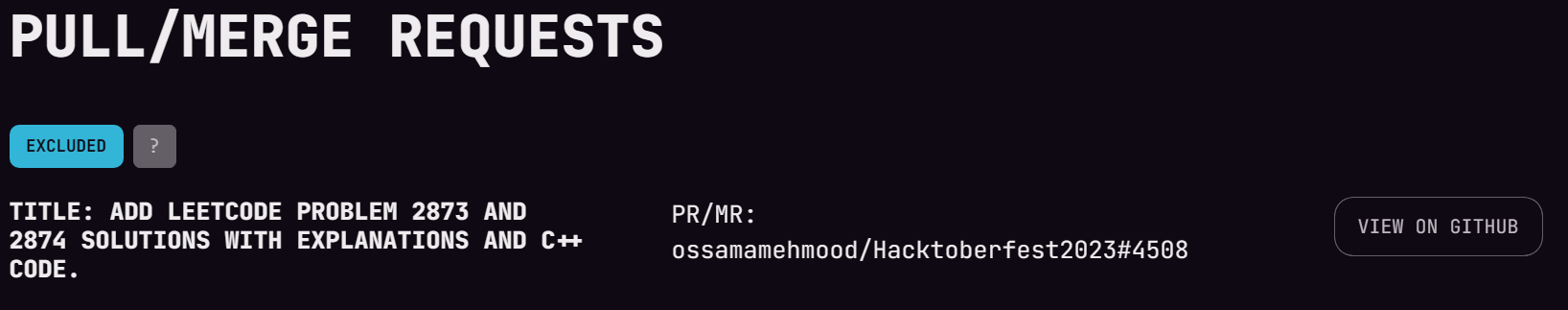 ⚠ Excluded From Hacktoberfest 2023 · Issue 4513 · Ossamamehmood Hacktoberfest2023 · Github