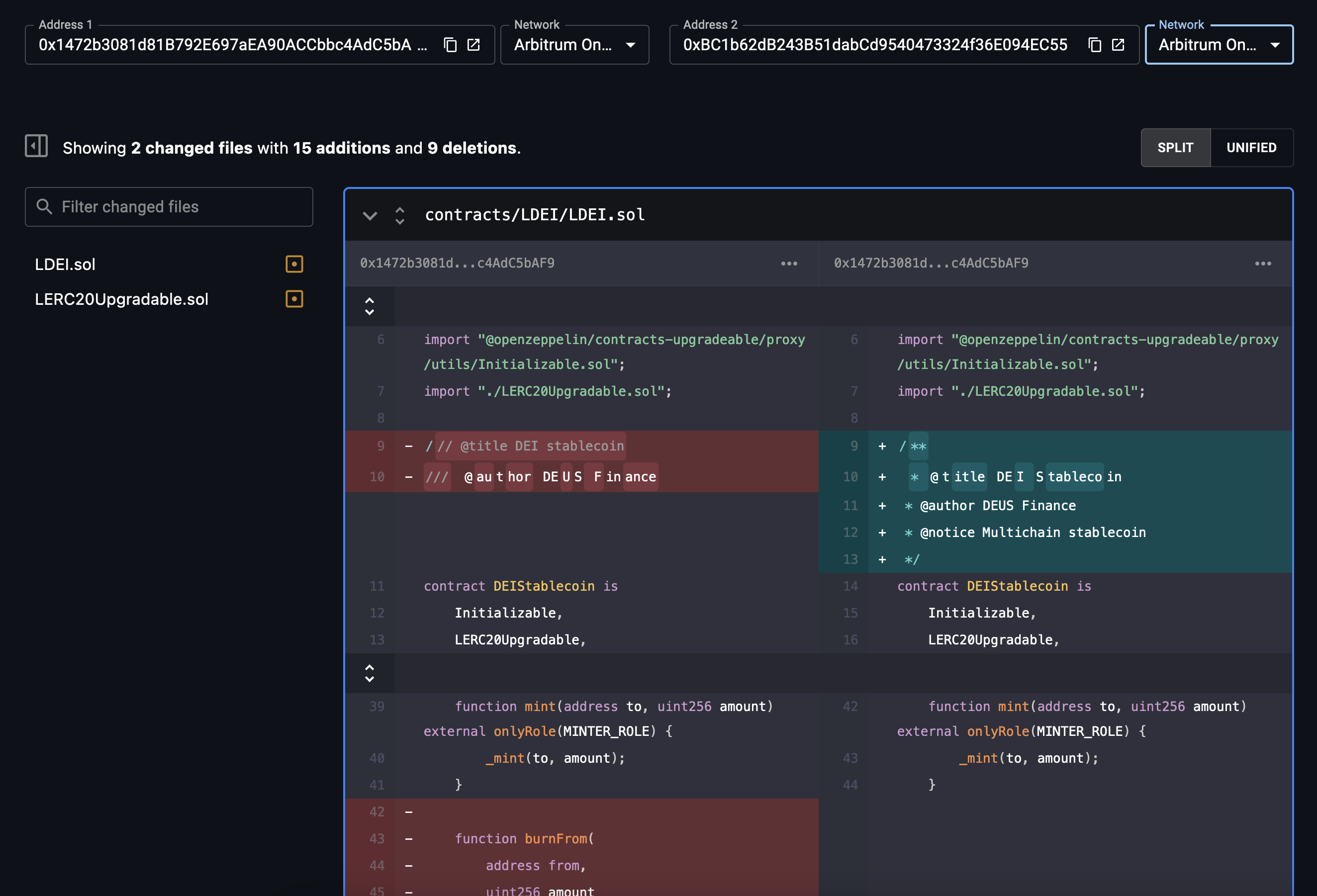 GitHub - x48115/contract-diff-tool: Multichain multifile contract diff tool