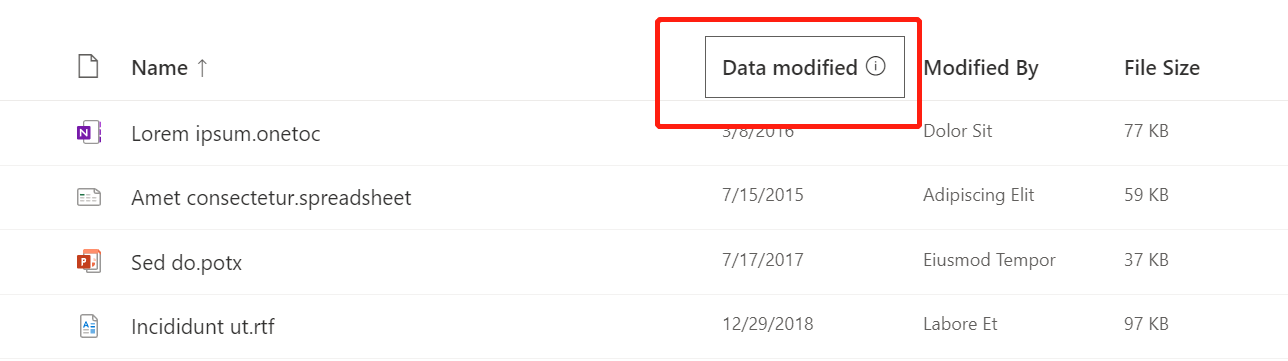 [Detailslist_columnheader] Cannot tab to the info icon in column header to make the tooltip pop ...