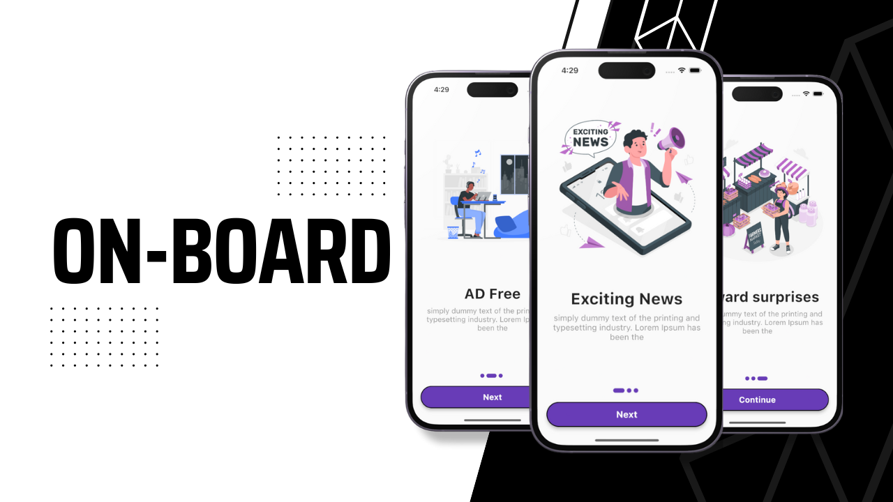 GitHub - HaneefSyed29/OnBoard: OnBoarding Screens Using PageController.