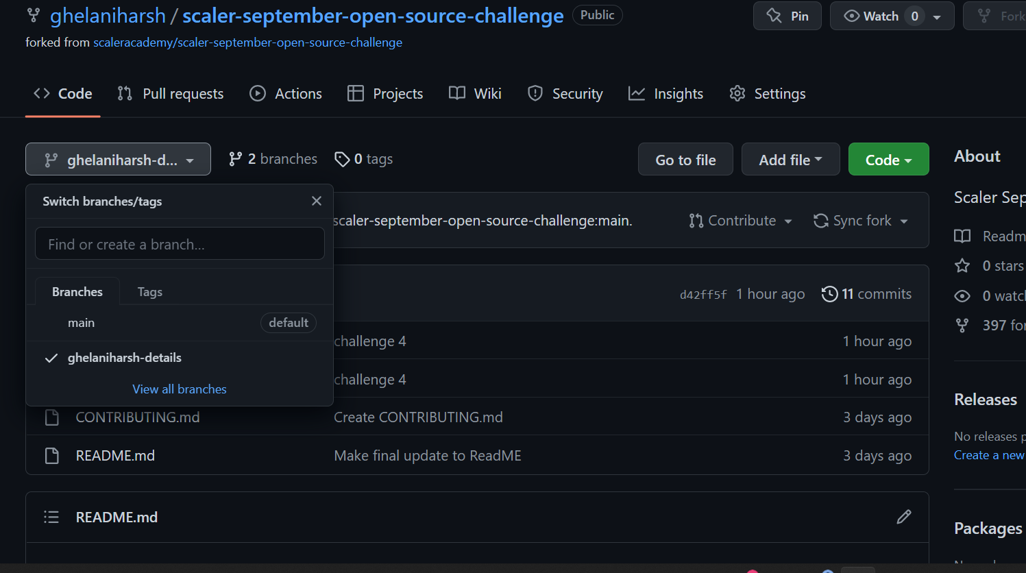 day 1 · Issue #412 · scaleracademy/scaler-september-open-source-challenge-2022 · GitHub