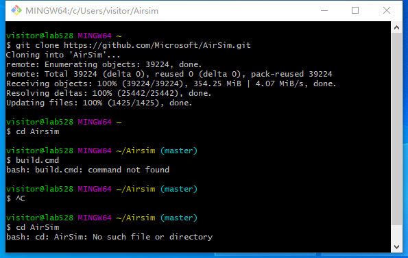 Cd Airsim · Issue 4280 · Microsoft Airsim · Github