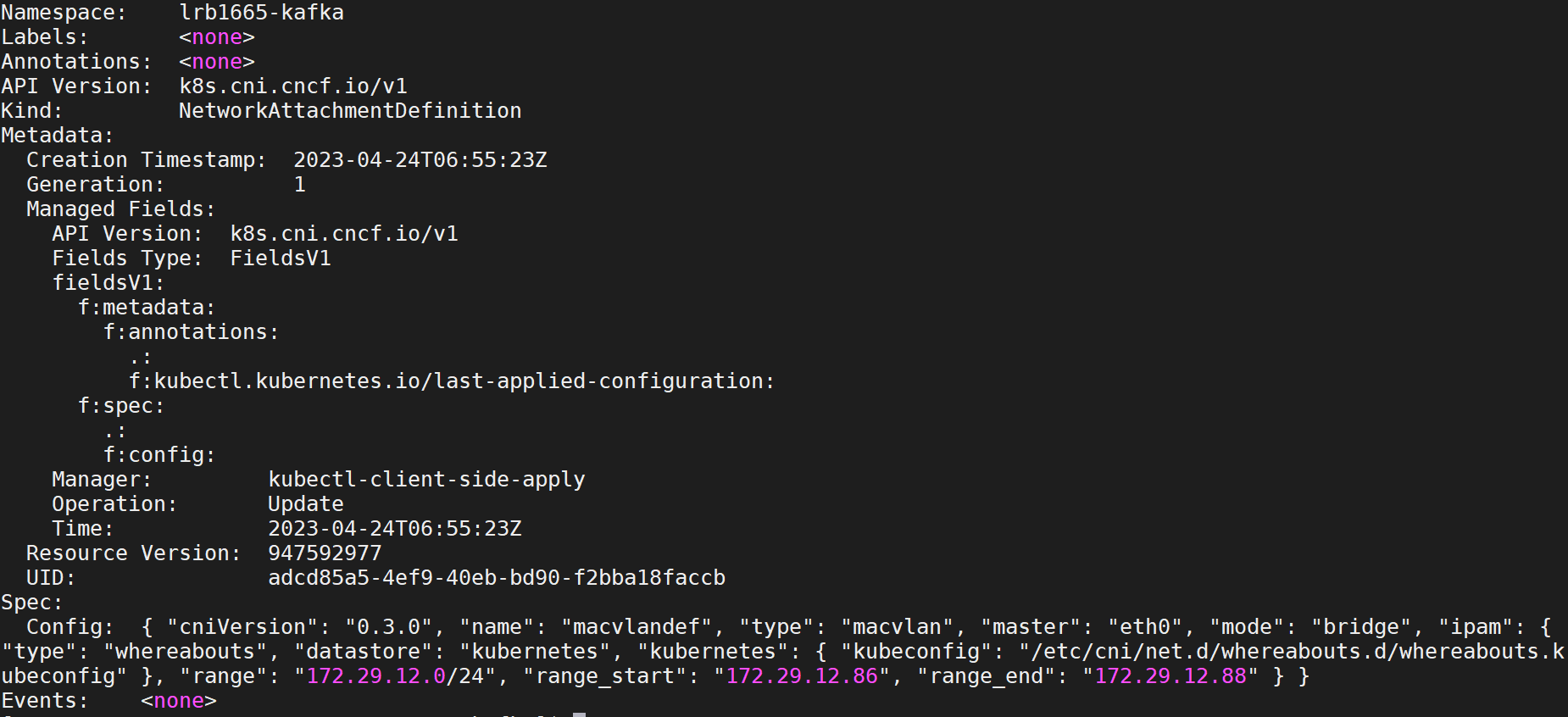 [bitnami/kafka] Multus deployement for Kafka · Issue #16209 · bitnami/charts · GitHub