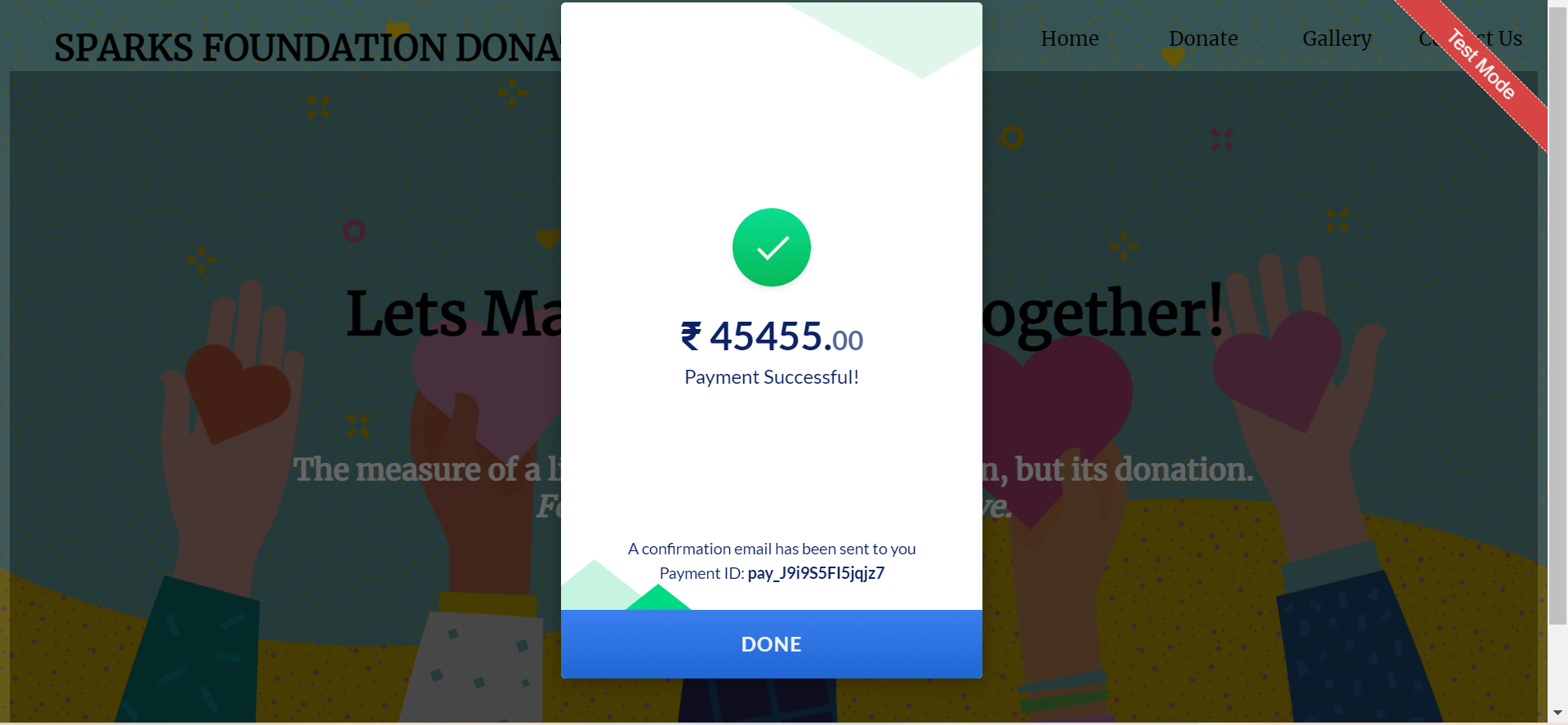 GitHub - PihuShankar/Payment-Gateway-Integration: Sparks Foundation, Web Development Task-3