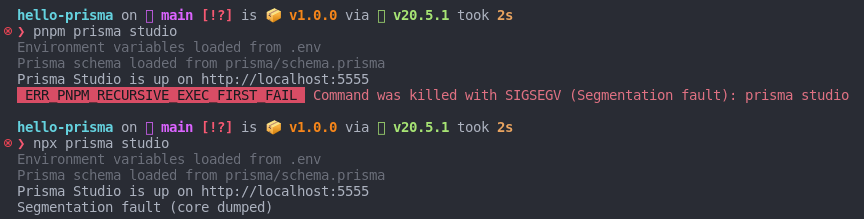 Segmentation fault · Issue #1146 · prisma/studio · GitHub