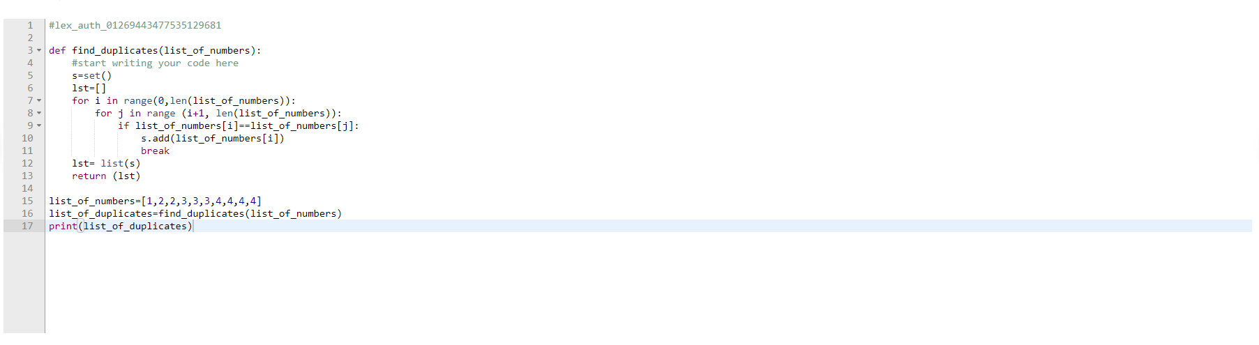 Write A Python Function Find duplicates Which Accepts A List Of 