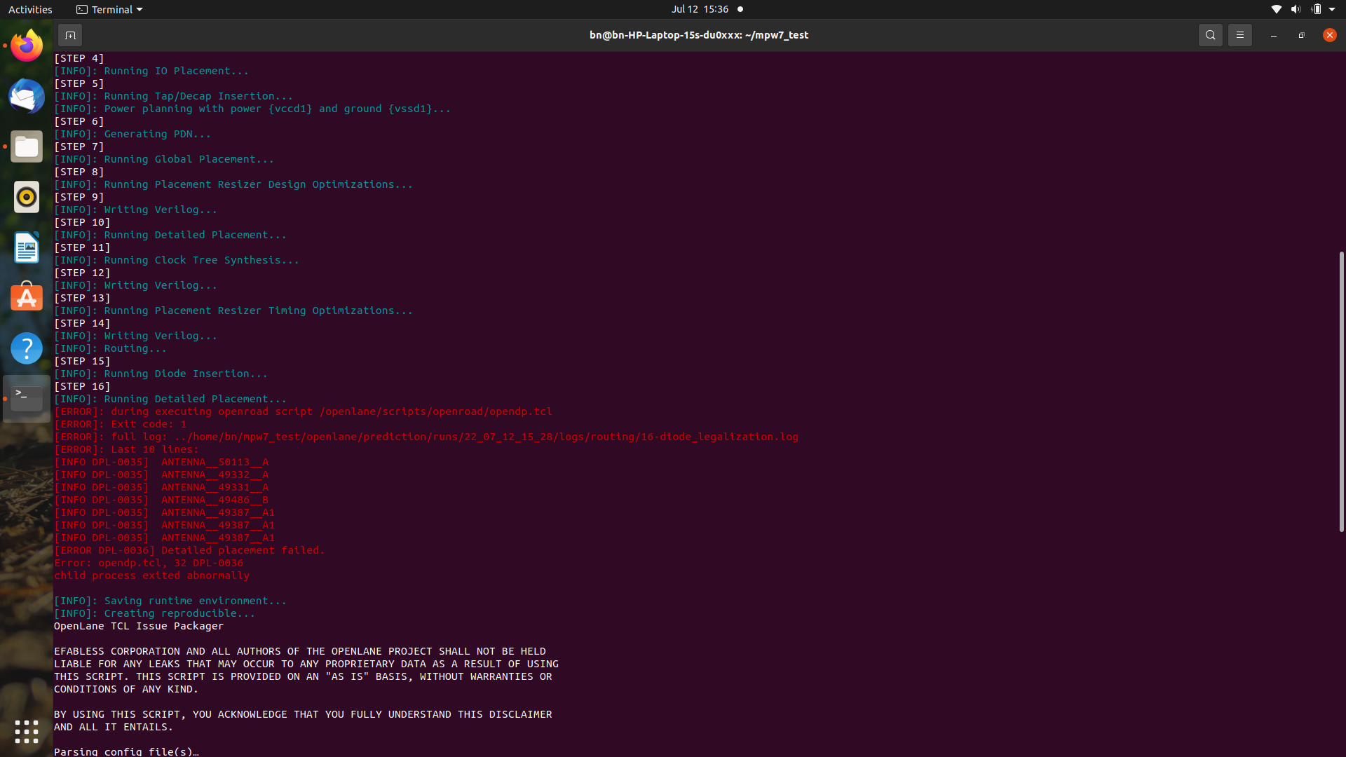 Simulation fails and i get this error message ," routing congestion too high" · Issue #1194 ...
