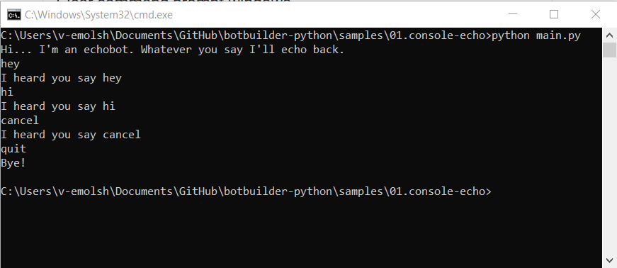 charp-dotnetcore 1.console-echo bot does not exit after typing 'quit' · Issue #1710 · microsoft ...