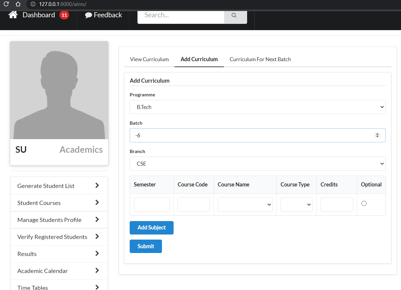 Improving the Batch input method · Issue #907 · FusionIIIT/Fusion · GitHub