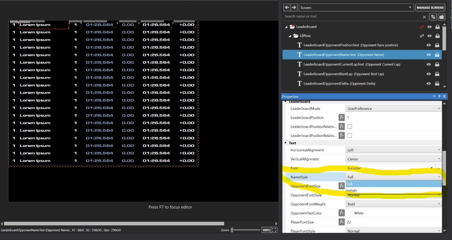 Name Style in Leaderboards · Issue #1280 · SHWotever/SimHub · GitHub
