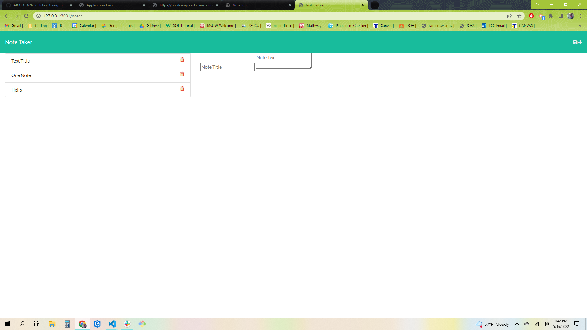 11 Express.js: Note Taker | Note_Taker