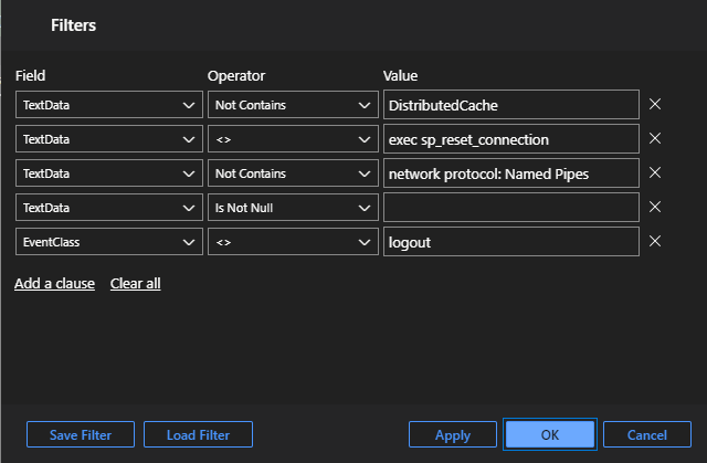 SQL Server Profiler Extension - Can't save or load filters · Issue ...