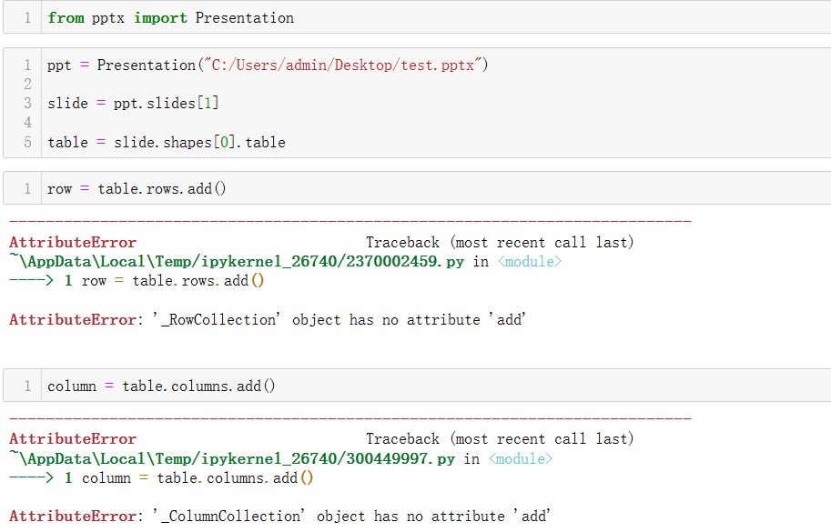 Is there a way to add rows or columns to the existing table · Issue #895 · scanny/python-pptx ...