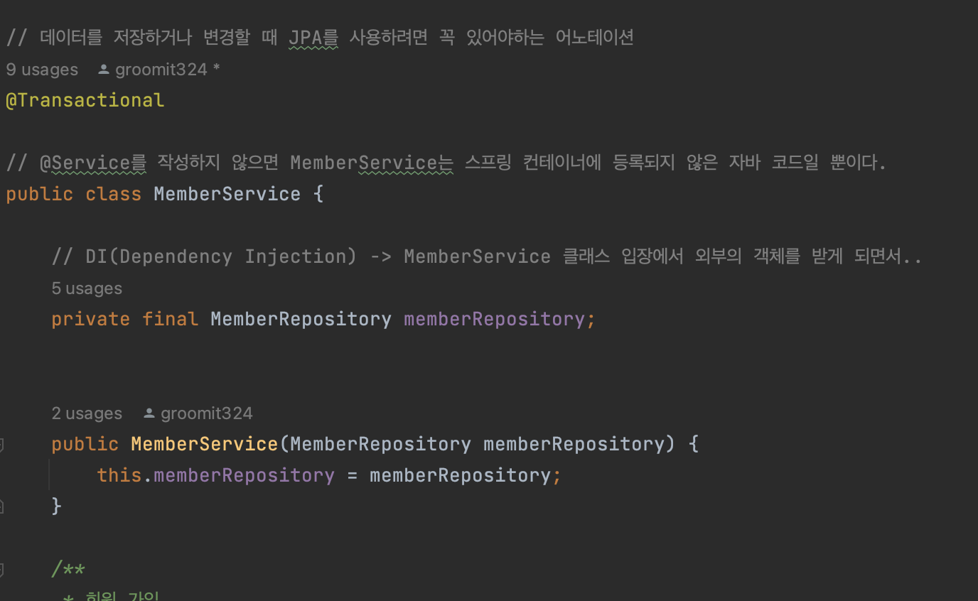 SpringNote/SpringPart1.md at main · Hoya324/SpringNote · GitHub