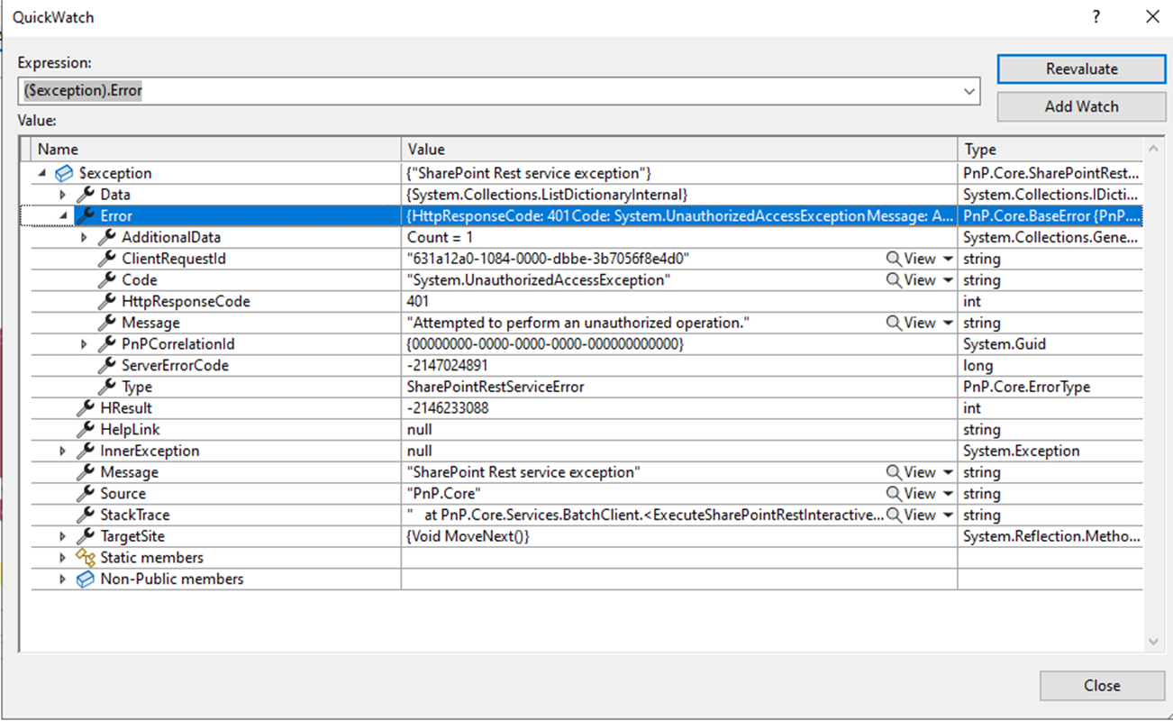 CSOM - ApplyProvisioningTemplate - 403 Forbidden Error and Attempted to perform an unauthorized ...