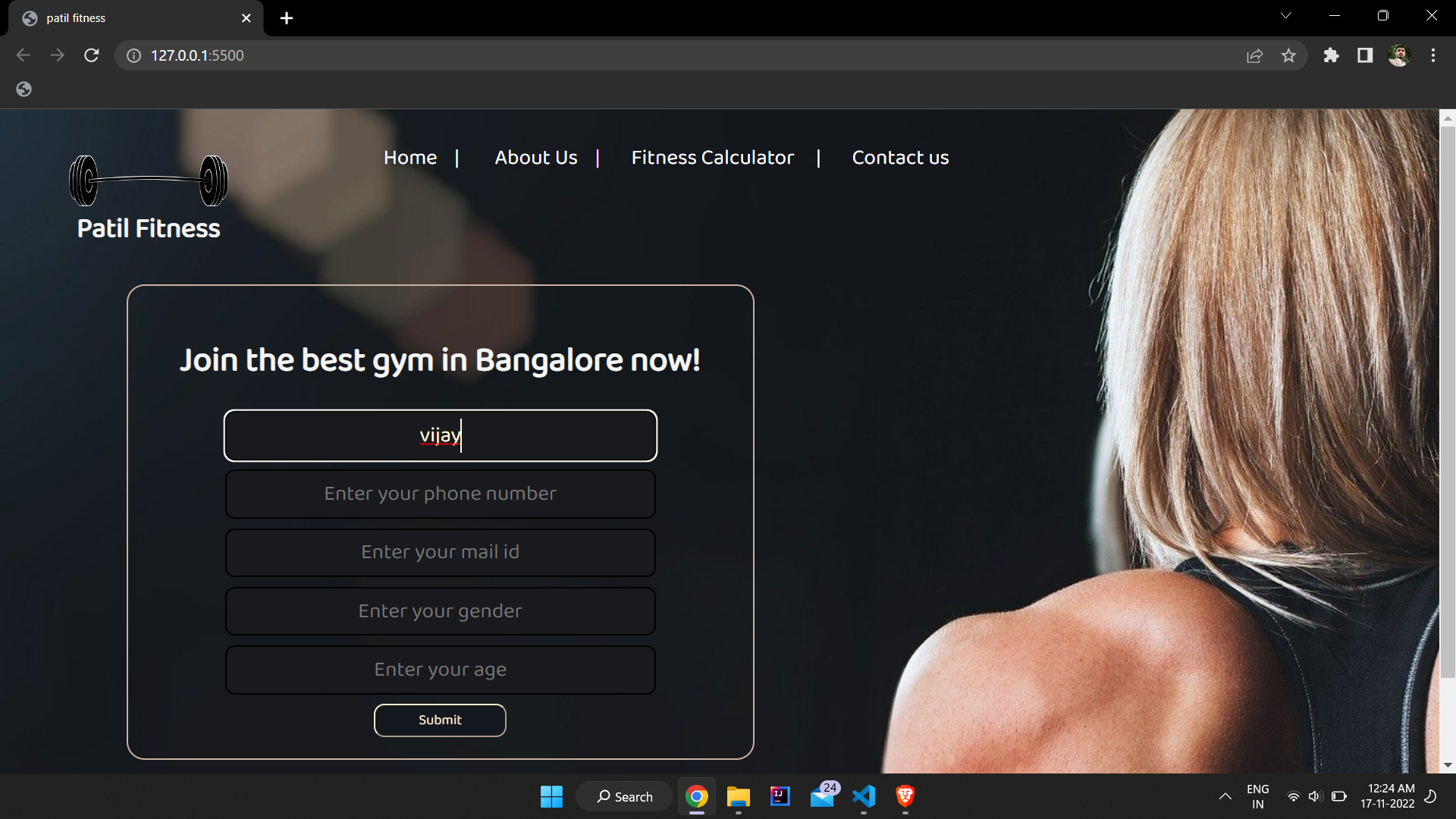 GitHub - PRASANNAPATIL12/GymApplication: A fronted Gym Application page using HTML and CSS