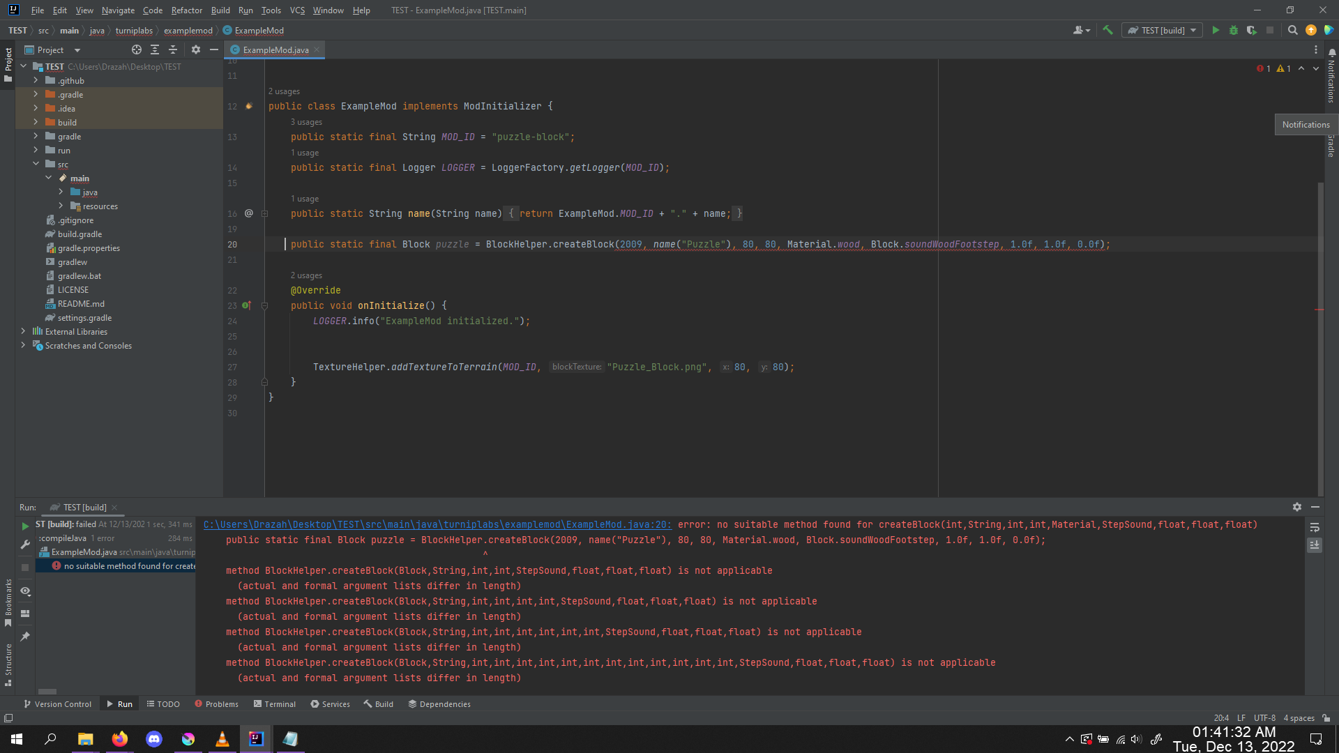 Commands like "Block" and "addtexturetoterrain" not working? · Issue #2 · Turnip-Labs/bta ...